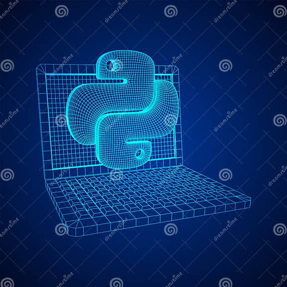 Python code language sign stock vector. Illustration of internet ...
