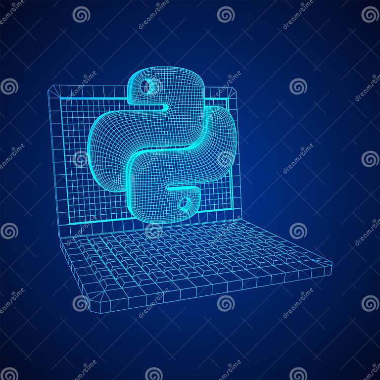 Python code language sign stock vector. Illustration of internet ...