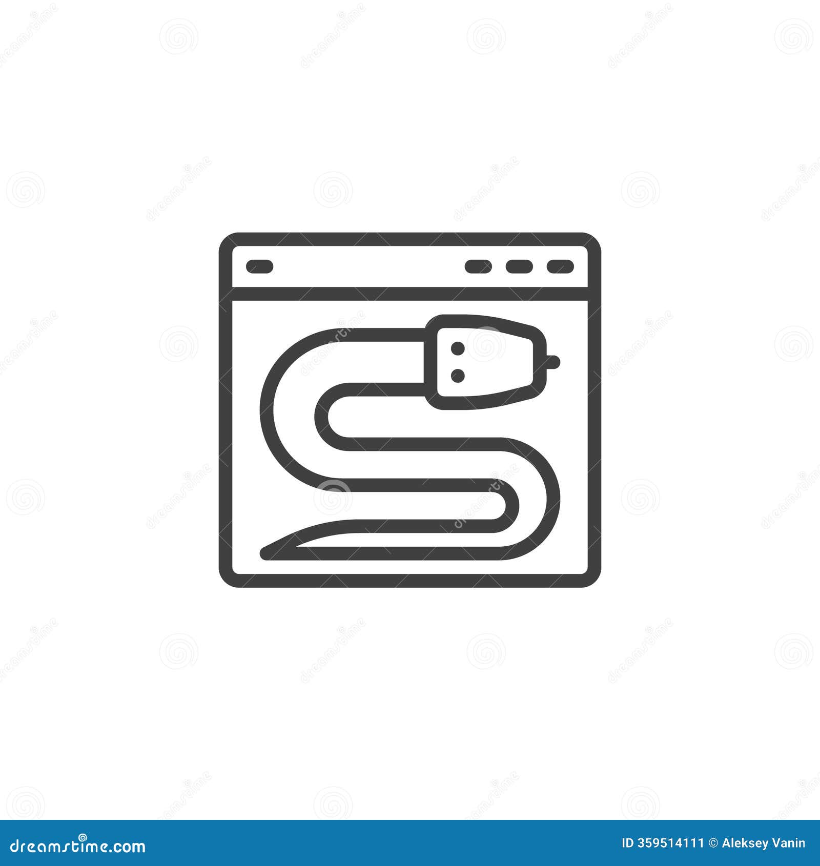 Python Code line icon stock illustration. Illustration of development ...