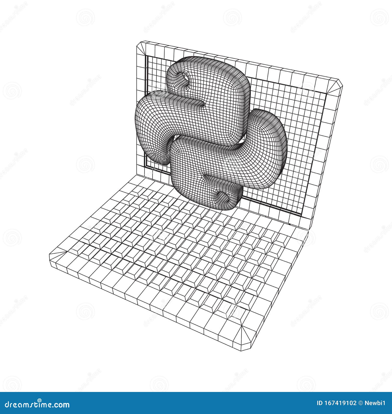 Python-codetaal vector illustratie. Illustration of internet - 167419102