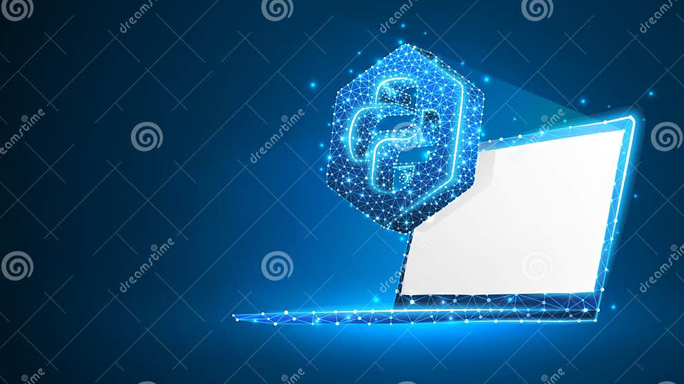 Python Coding Language Sign On White Notebook Screen Device Programming Developing Concept 