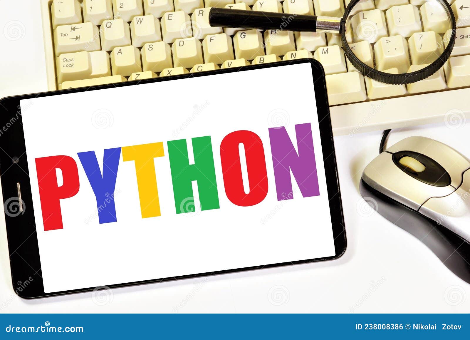 Python. Computer Programming Language. the Inscription on the ...