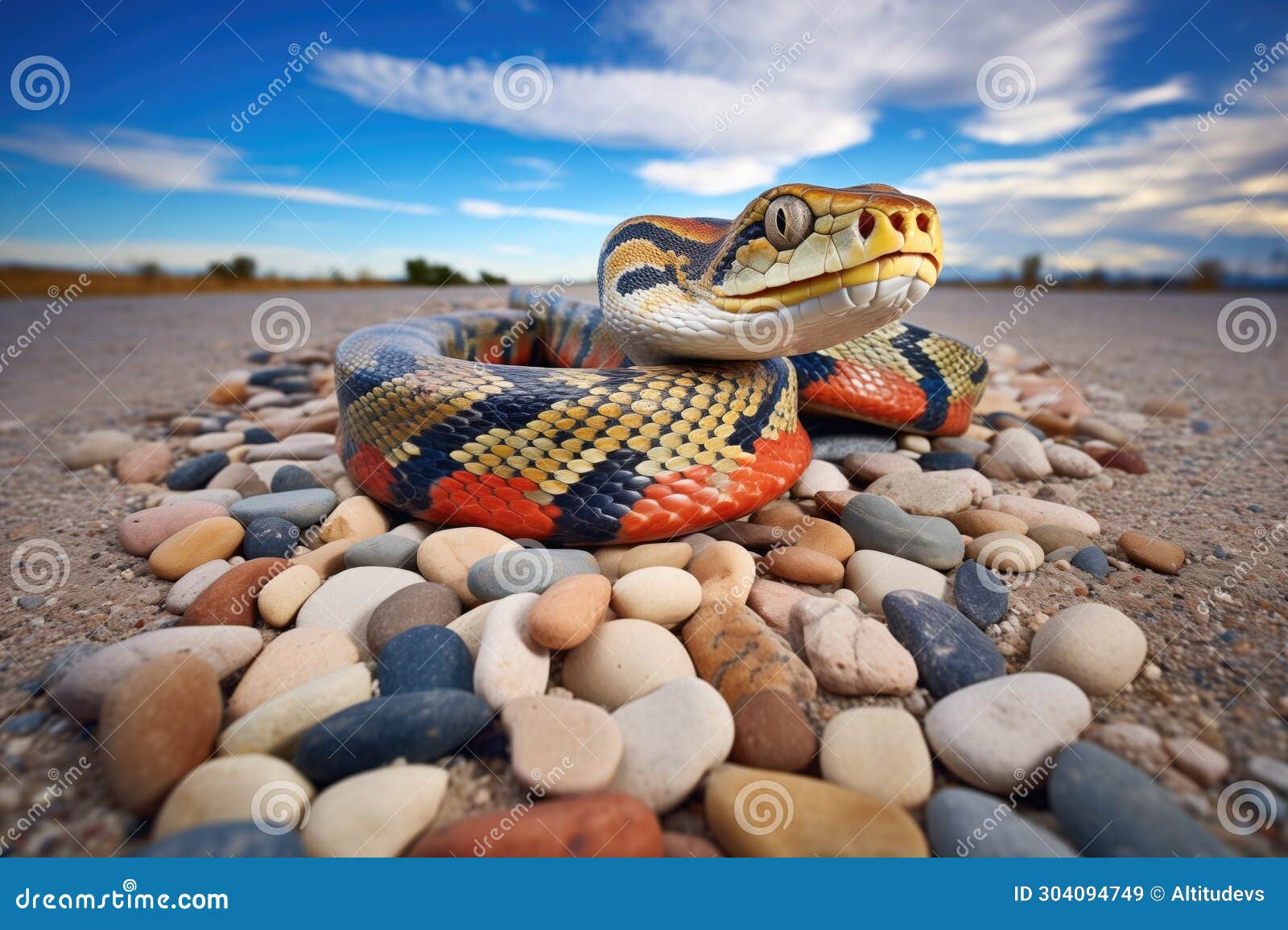 Python Over Pebble-strewn Pathway Stock Image - Image of nature ...