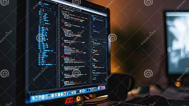 Python Program Code on a Monitor Stock Photo - Image of opensource ...