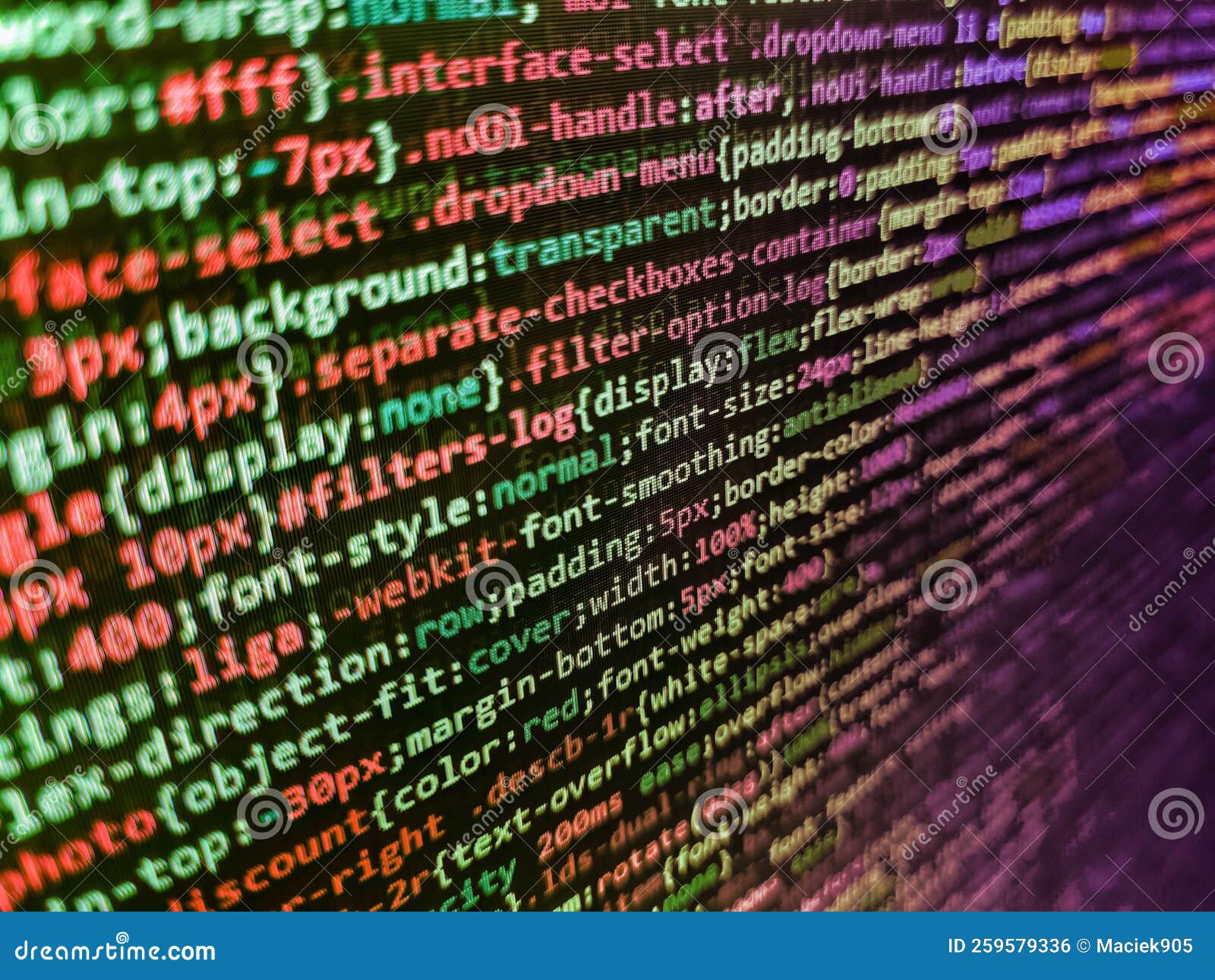 Python Programmeercode. Html- En Css-code Die Screenshot Ontwikkelt. Programmacode Php Html Css ...