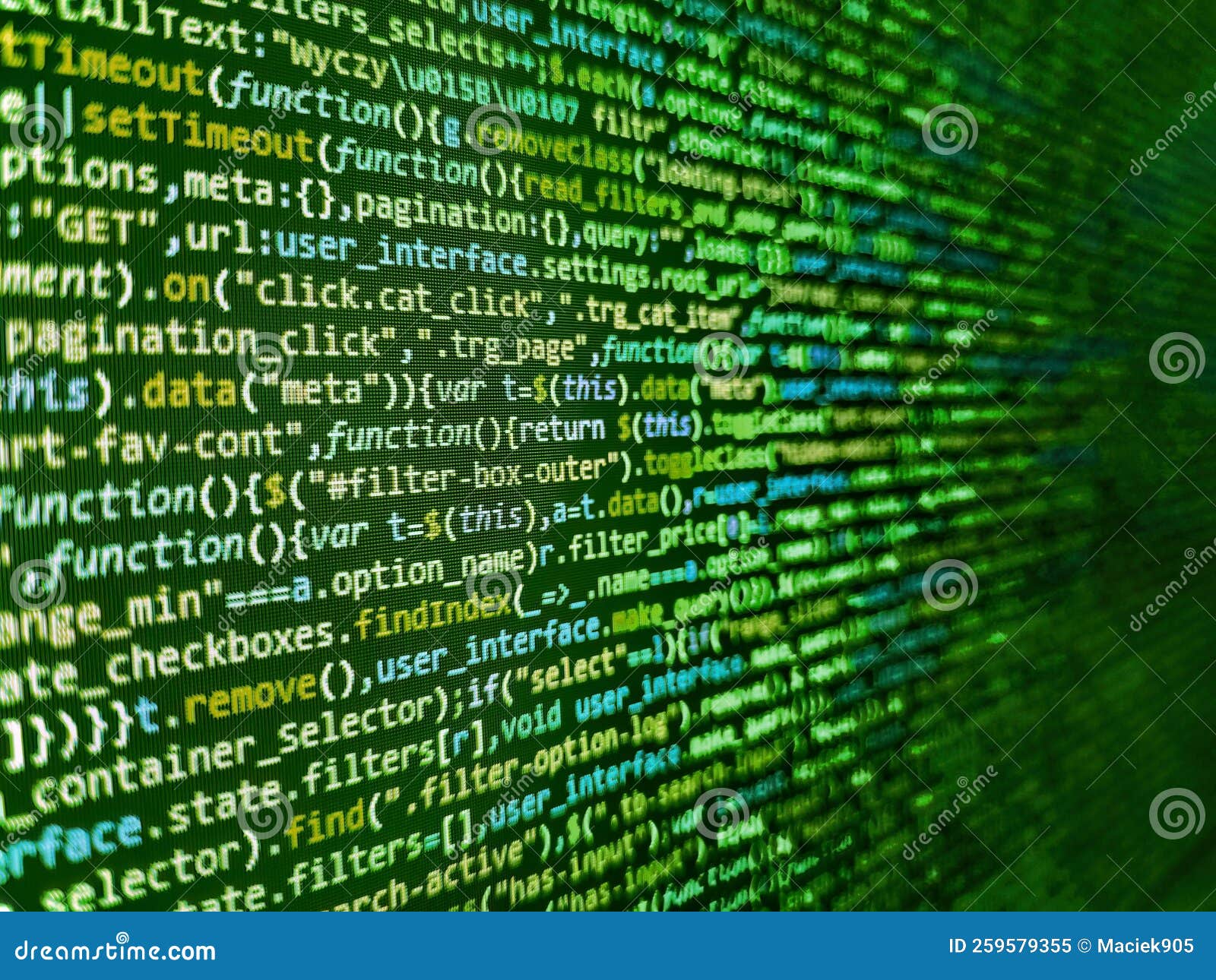 Python Programming Developer Code Abstract Program Code On Computer Screen Developer Working