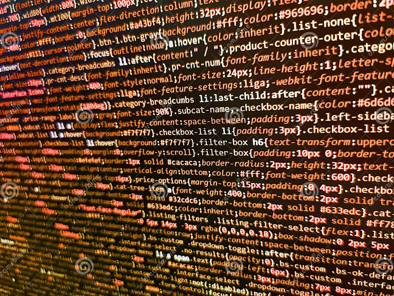 Python Programming Developer Code. Concept Screen of Experienced Web Developer. Developing ...