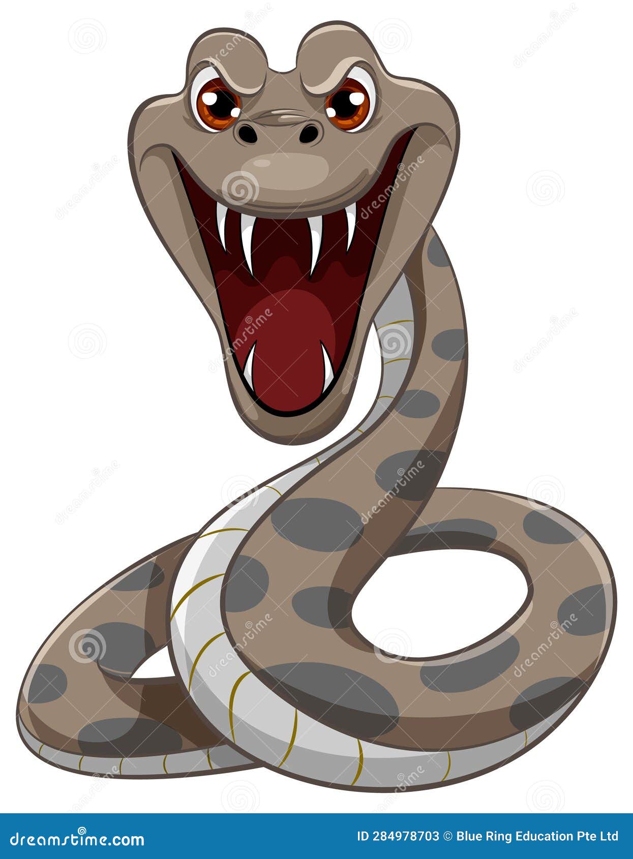 Python Snake Bites stock vector. Illustration of vector - 284978703