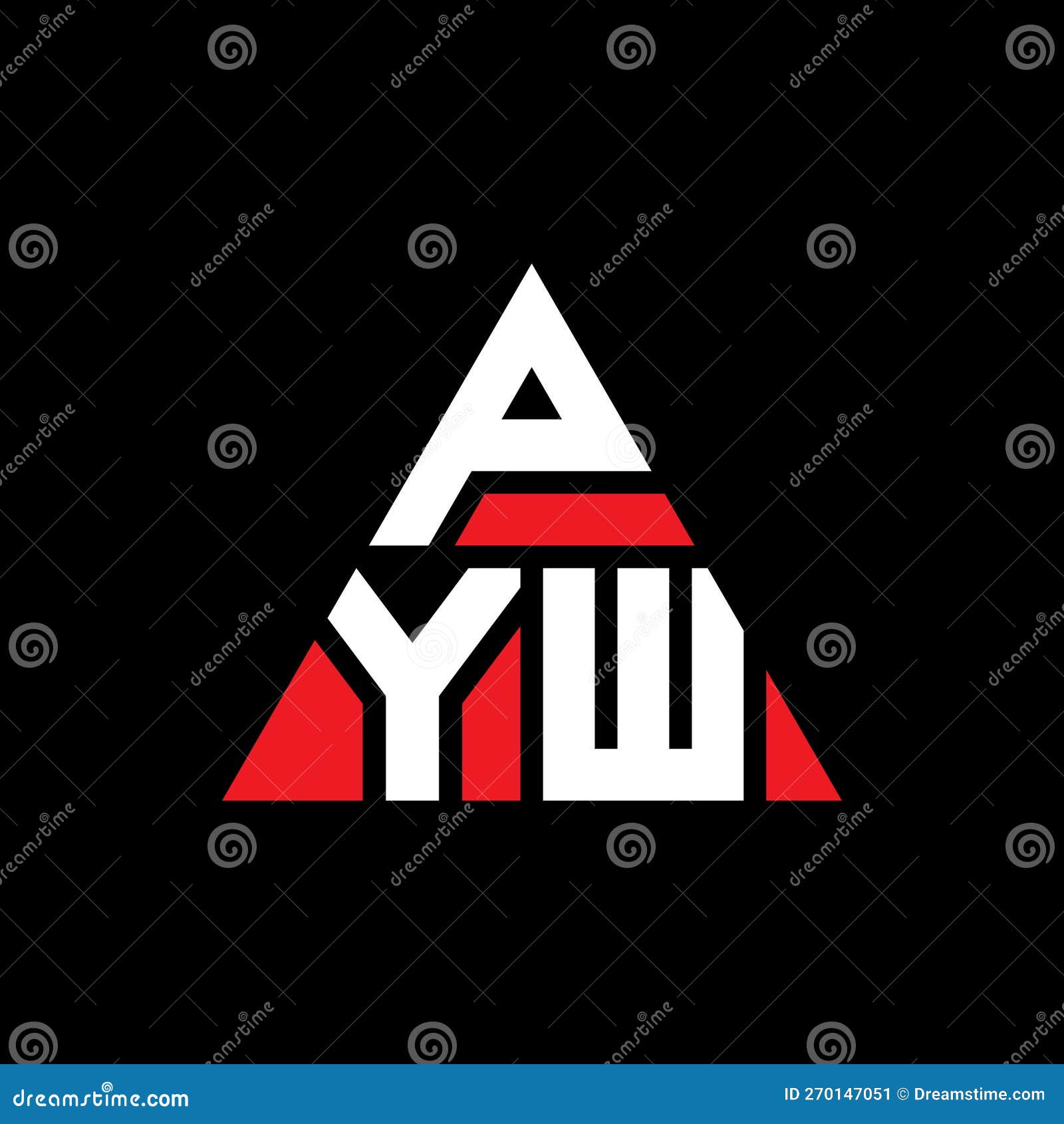 PYW Triangle Letter Logo Design with Triangle Shape. PYW Triangle Logo ...