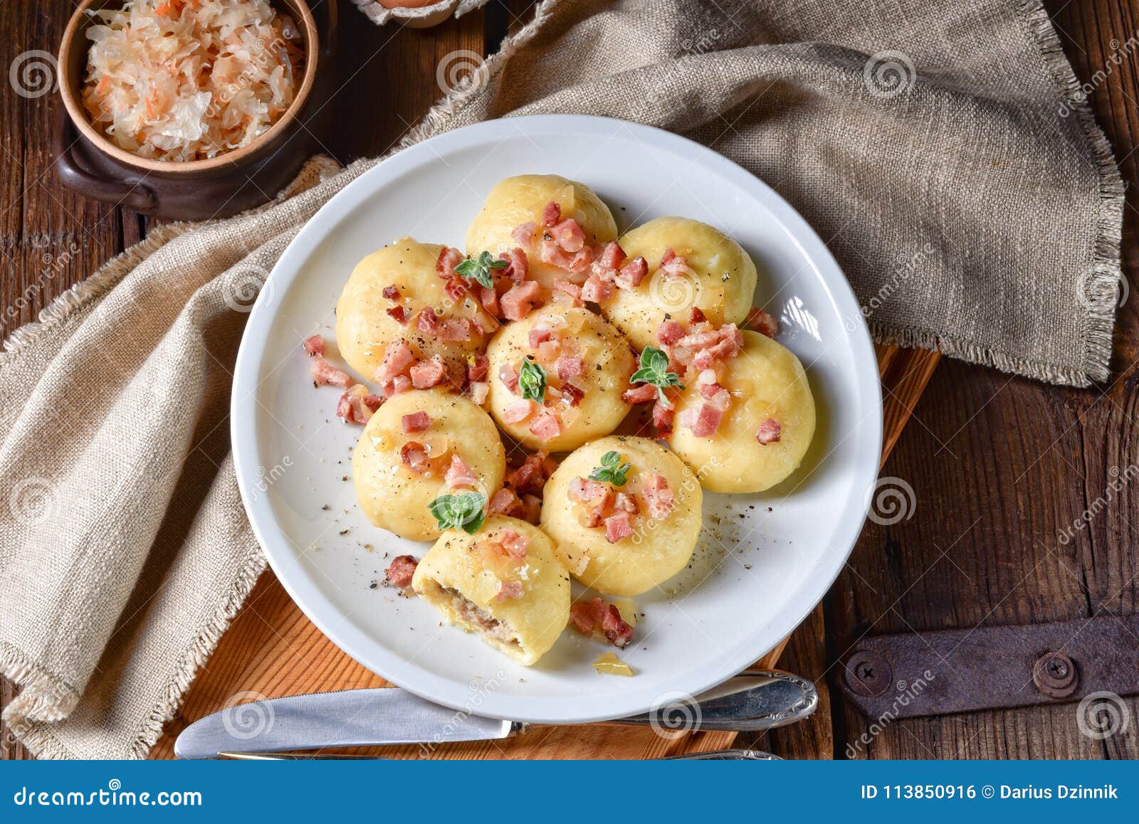 Pyzy are a Type of Polish Dumpling Stock Photo - Image of german ...