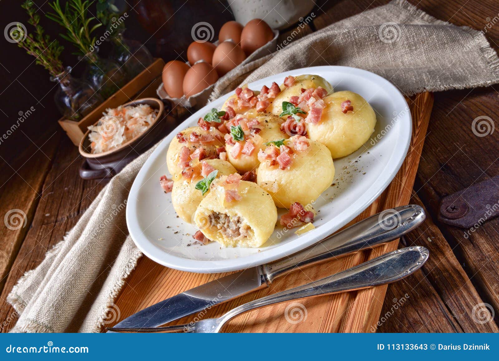 Pyzy are a Type of Polish Dumpling Stock Image - Image of french ...