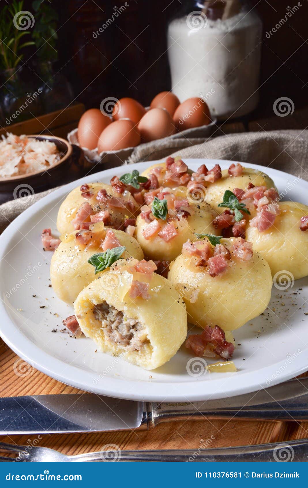 Pyzy are a Type of Polish Dumpling Stock Image - Image of bowl ...