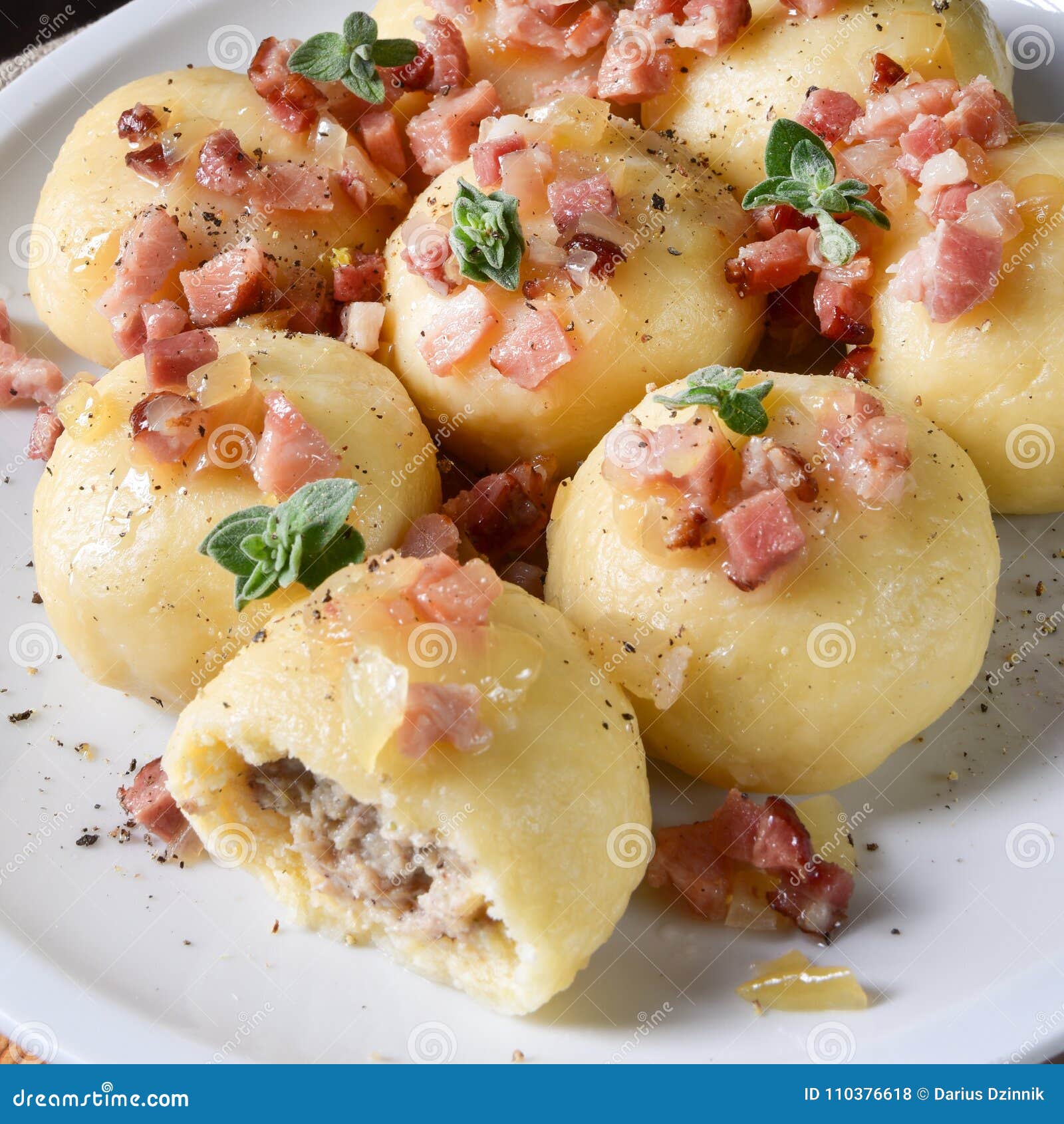 Pyzy are a Type of Polish Dumpling Stock Photo - Image of cucumber ...