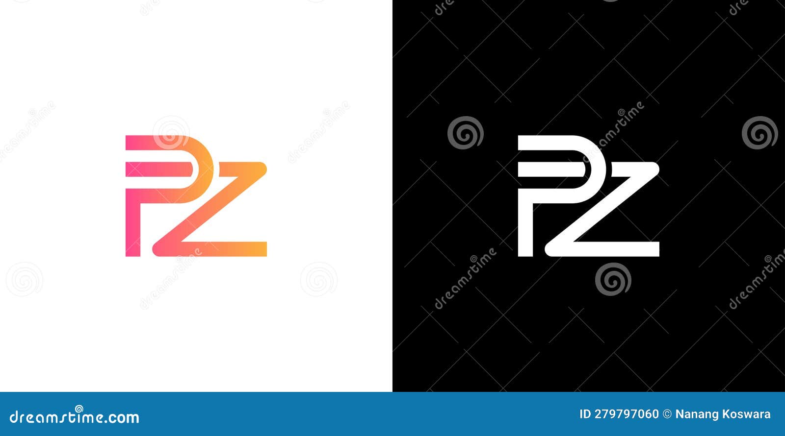PZ Logo, PZ Monogram, Initial PZ Logo, Letter PZ Logo, Icon, Vector ...