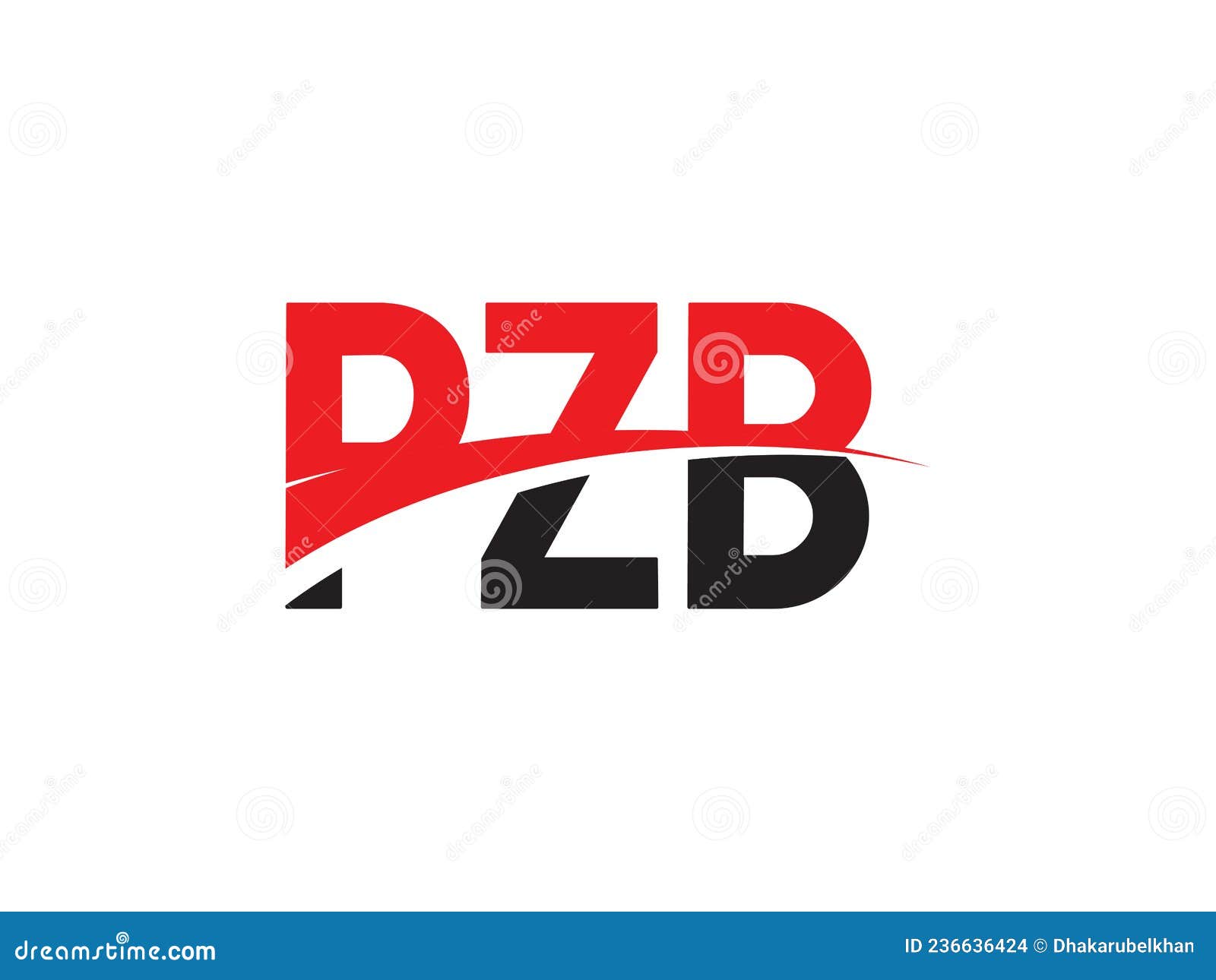 PZB Letter Initial Logo Design Vector Illustration Stock Vector ...