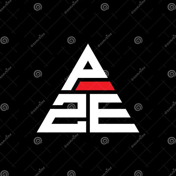PZE Triangle Letter Logo Design with Triangle Shape. PZE Triangle Logo ...