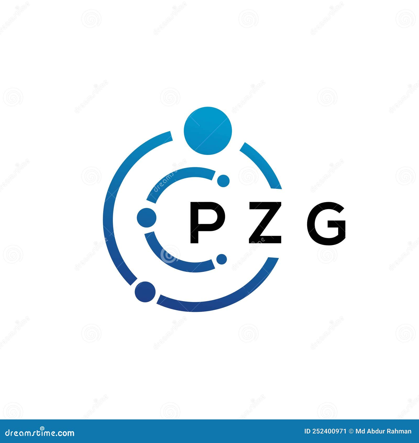 PZG Letter Technology Logo Design on White Background. PZG Creative ...