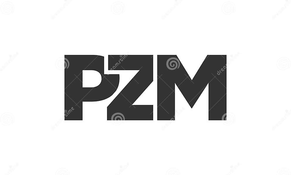 PZM Logo Design Template with Strong and Modern Bold Text. Initial ...