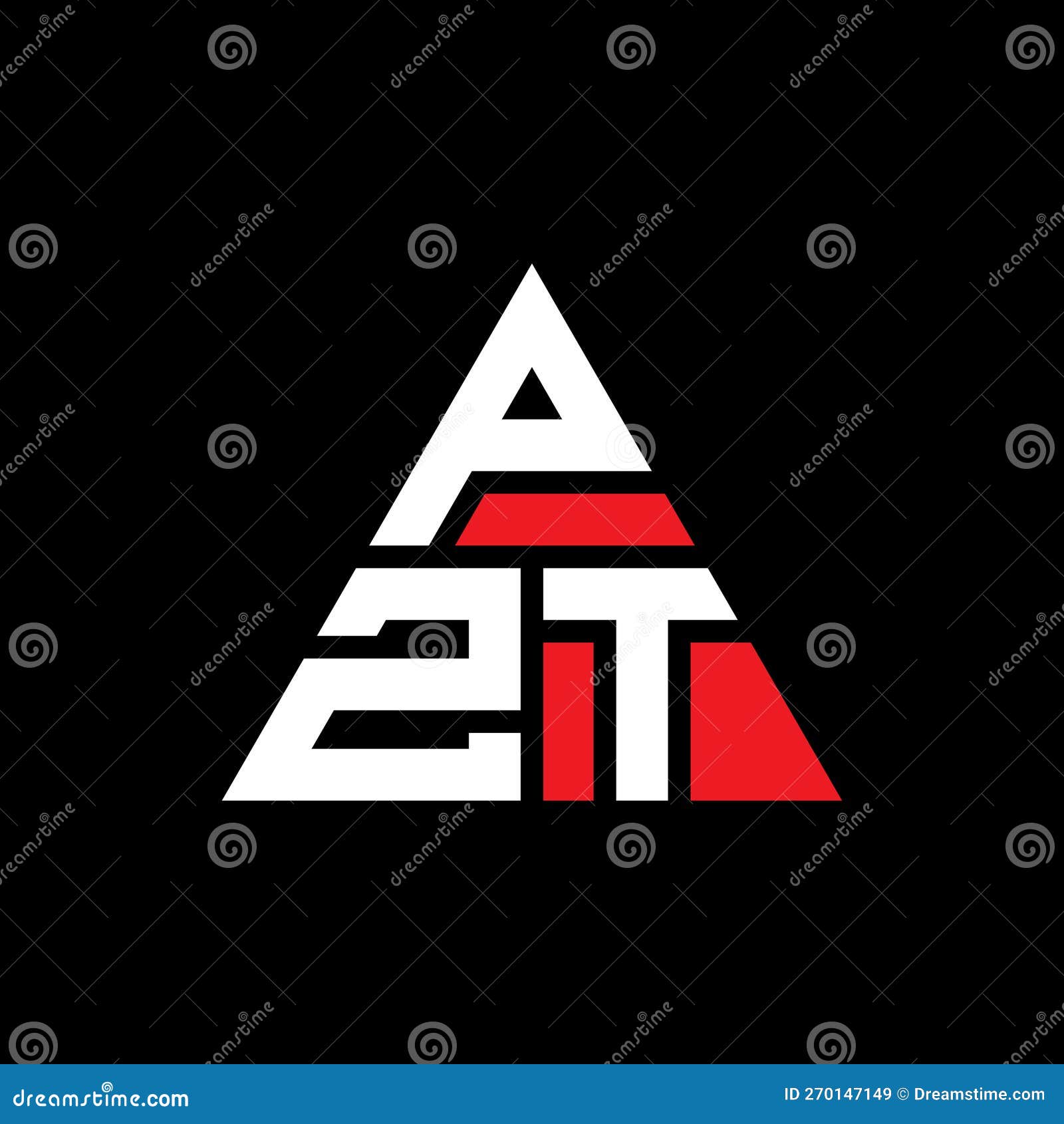 PZT Triangle Letter Logo Design with Triangle Shape. PZT Triangle Logo ...
