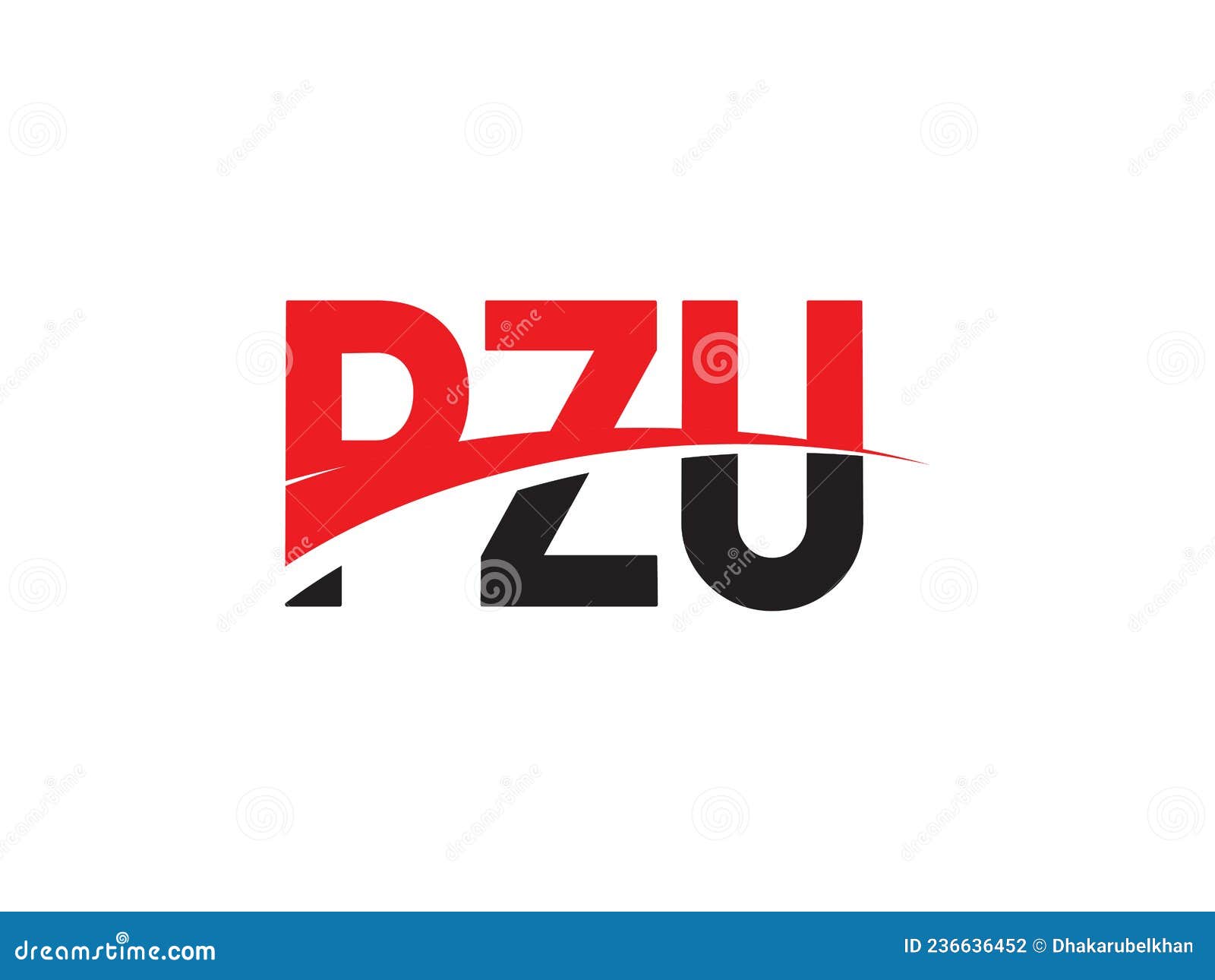 PZU Letter Initial Logo Design Vector Illustration Stock Vector ...