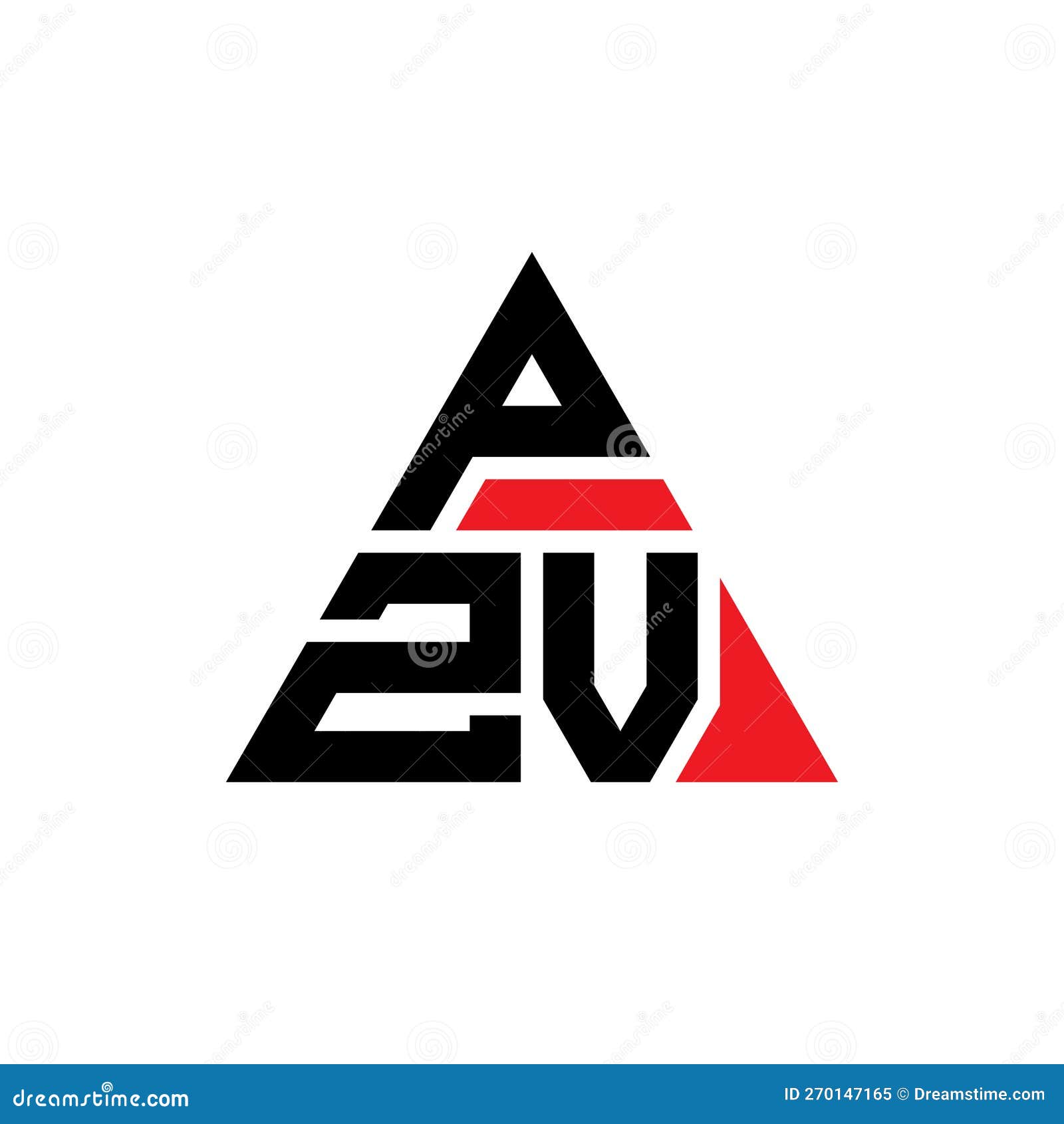 PZV Triangle Letter Logo Design with Triangle Shape. PZV Triangle Logo ...