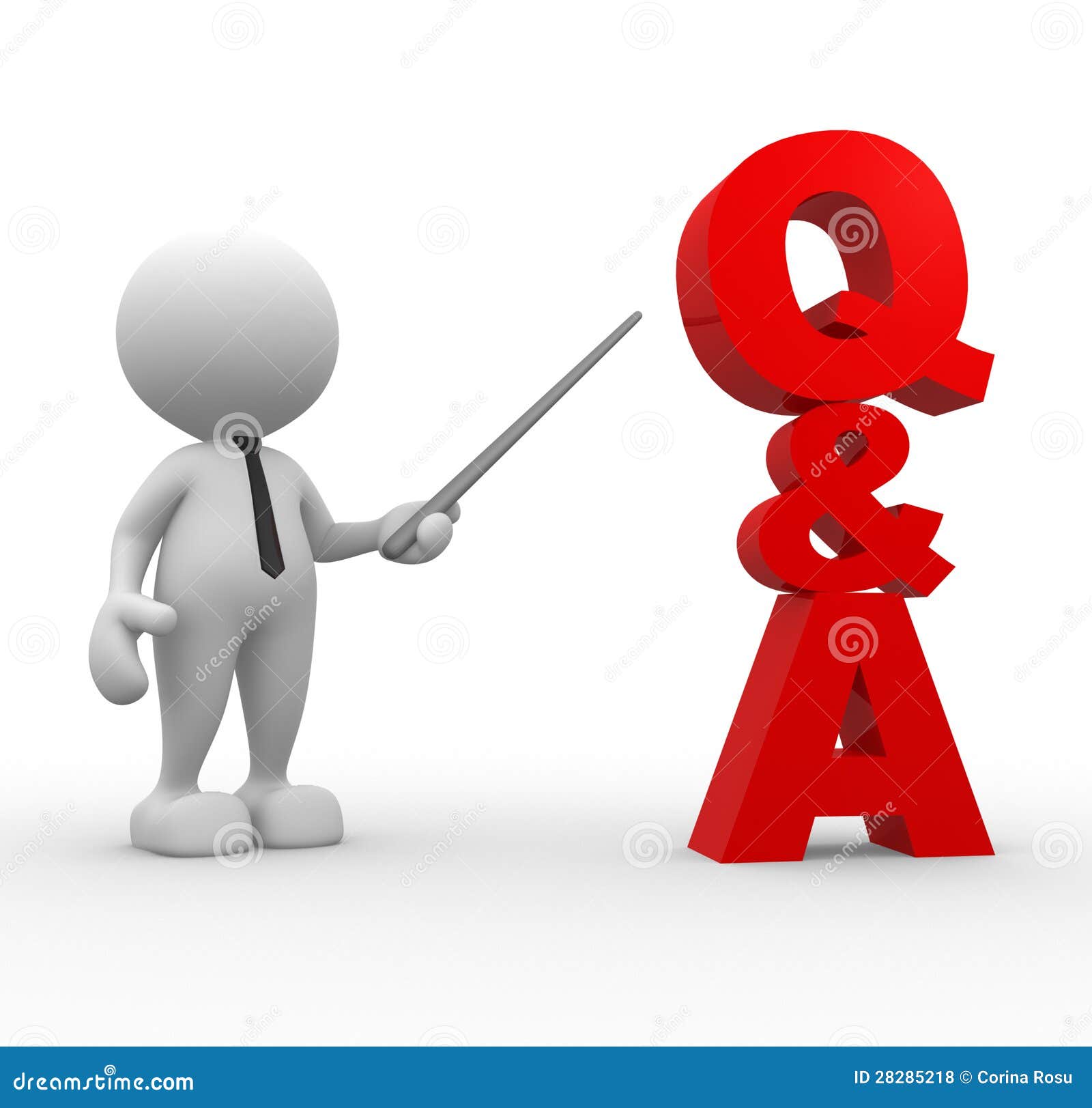 Q&a stock illustration. Illustration of rendered - 28285218