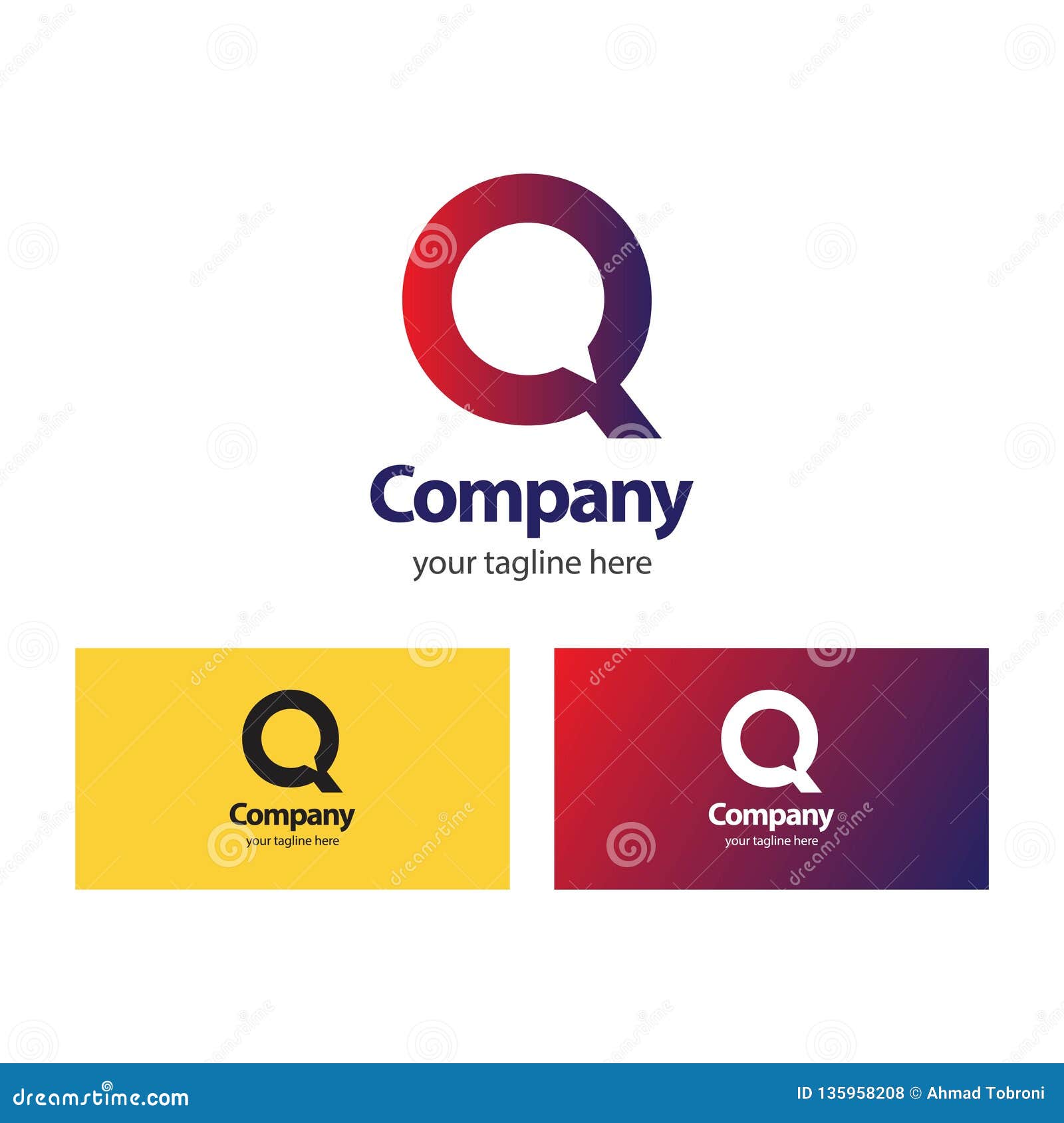 Q Company Logo Vector Design Illustration Ilustración del Vector ...