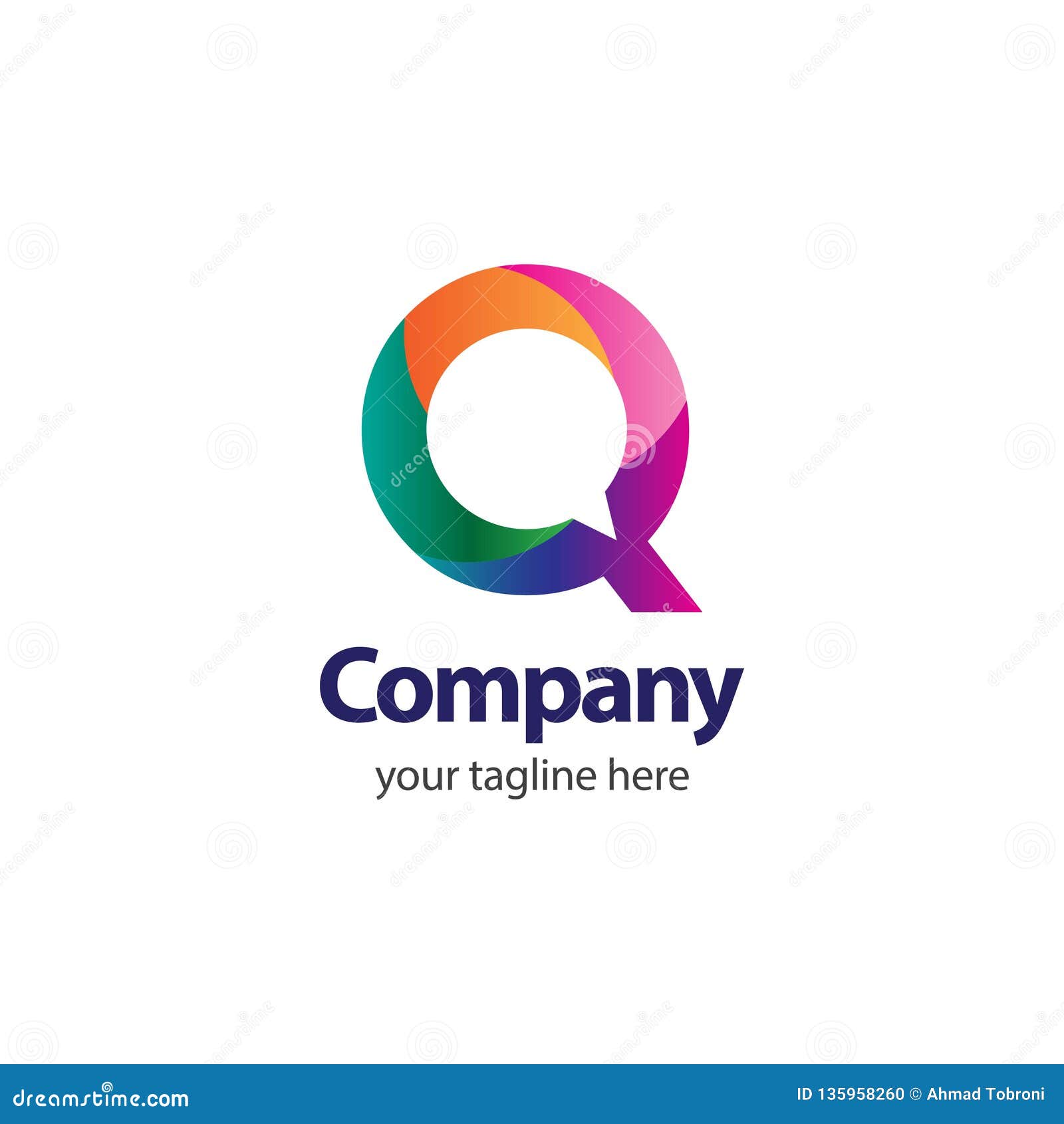 Q Company Logo Vector Design Illustration Stock Vector - Illustration ...