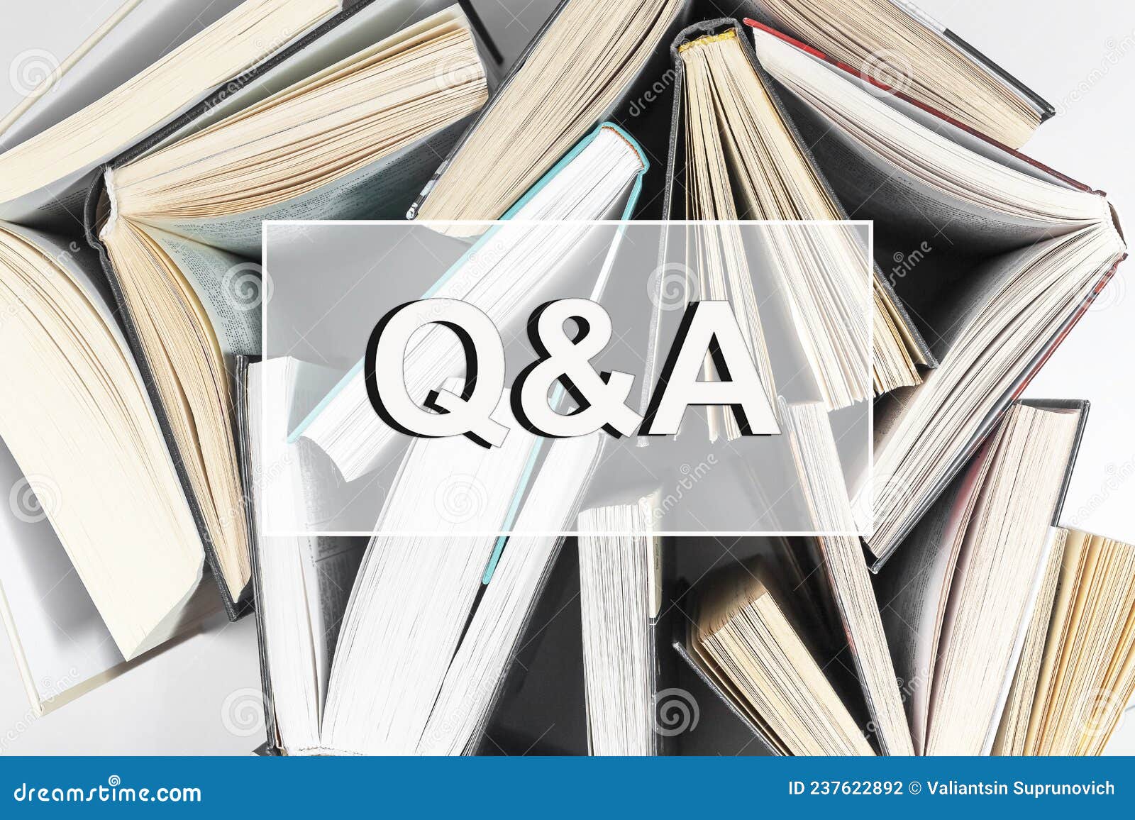 Q Concept. Q and a Acronym on Books Pile Stock Photo - Image of acronym ...