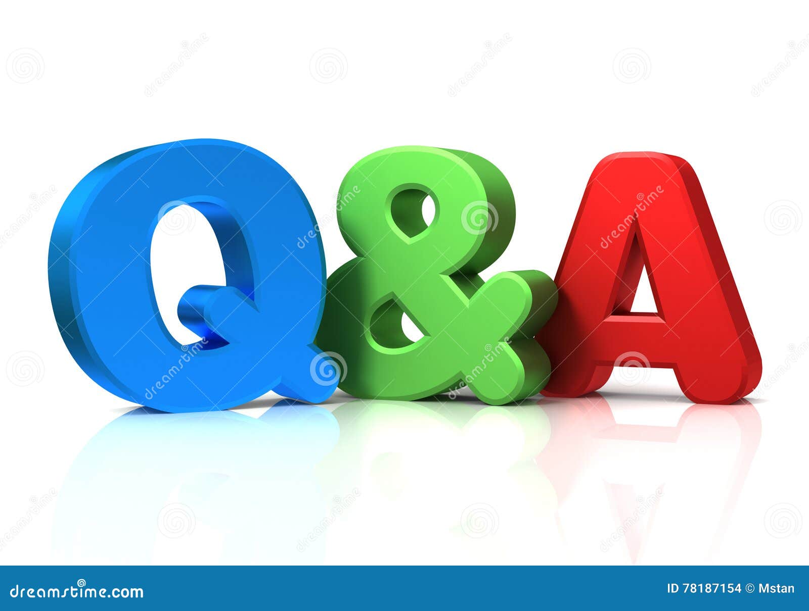 Q and a Concept 3d Illustration Stock Illustration - Illustration of ...