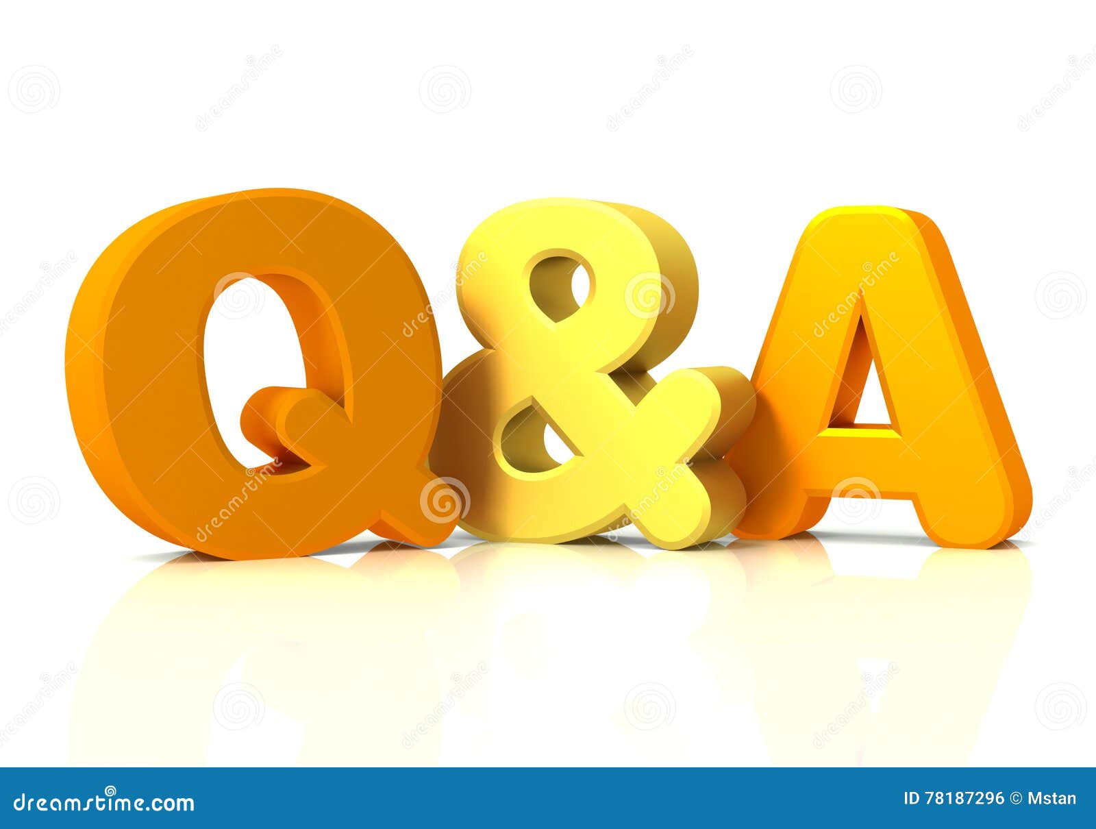 Q and a Concept 3d Illustration Stock Illustration - Illustration of ...