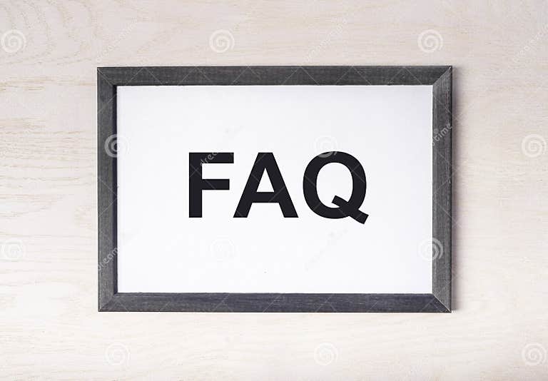 Q and a Concept. FAQ Acronym on Paper in Frame Stock Photo - Image of ...