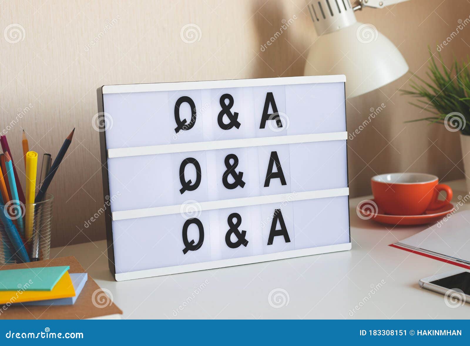 Q&a Concepts with Text on Light Box.question and Answer Stock Image ...
