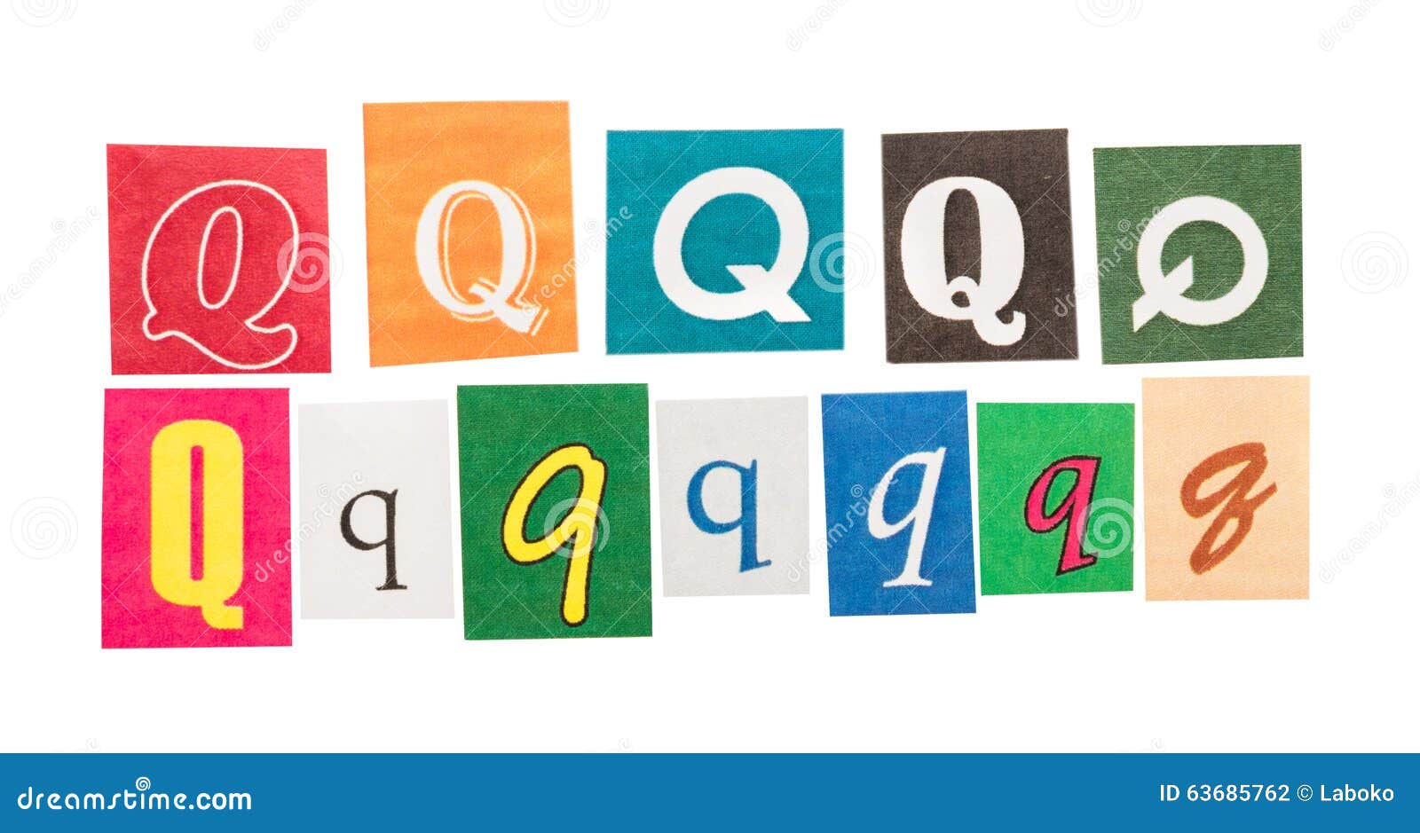 Q cut out letters stock photo. Image of inscription, phrase - 63685762