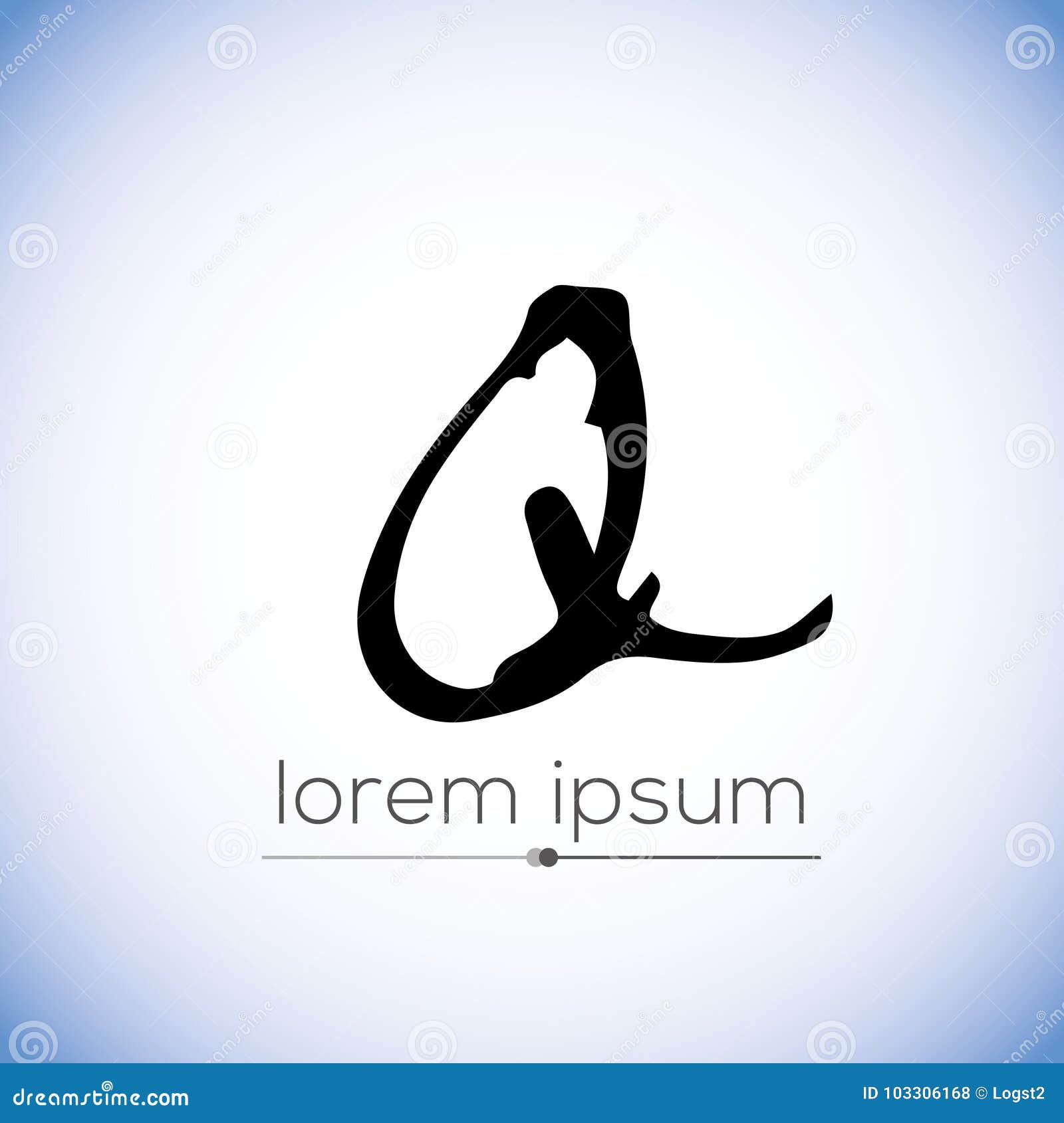 Q Letter Hand Drawn Calligraphic Vector Logo Templates Stock Vector ...