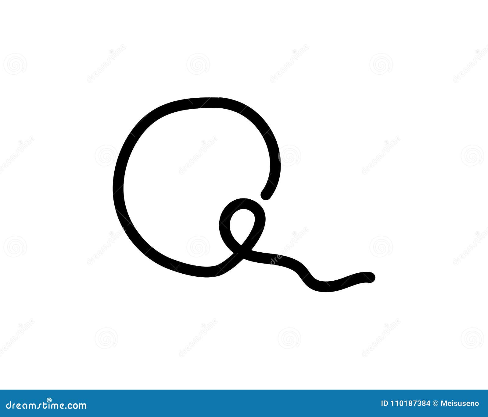 Q letter signature logo stock vector. Illustration of decoration ...