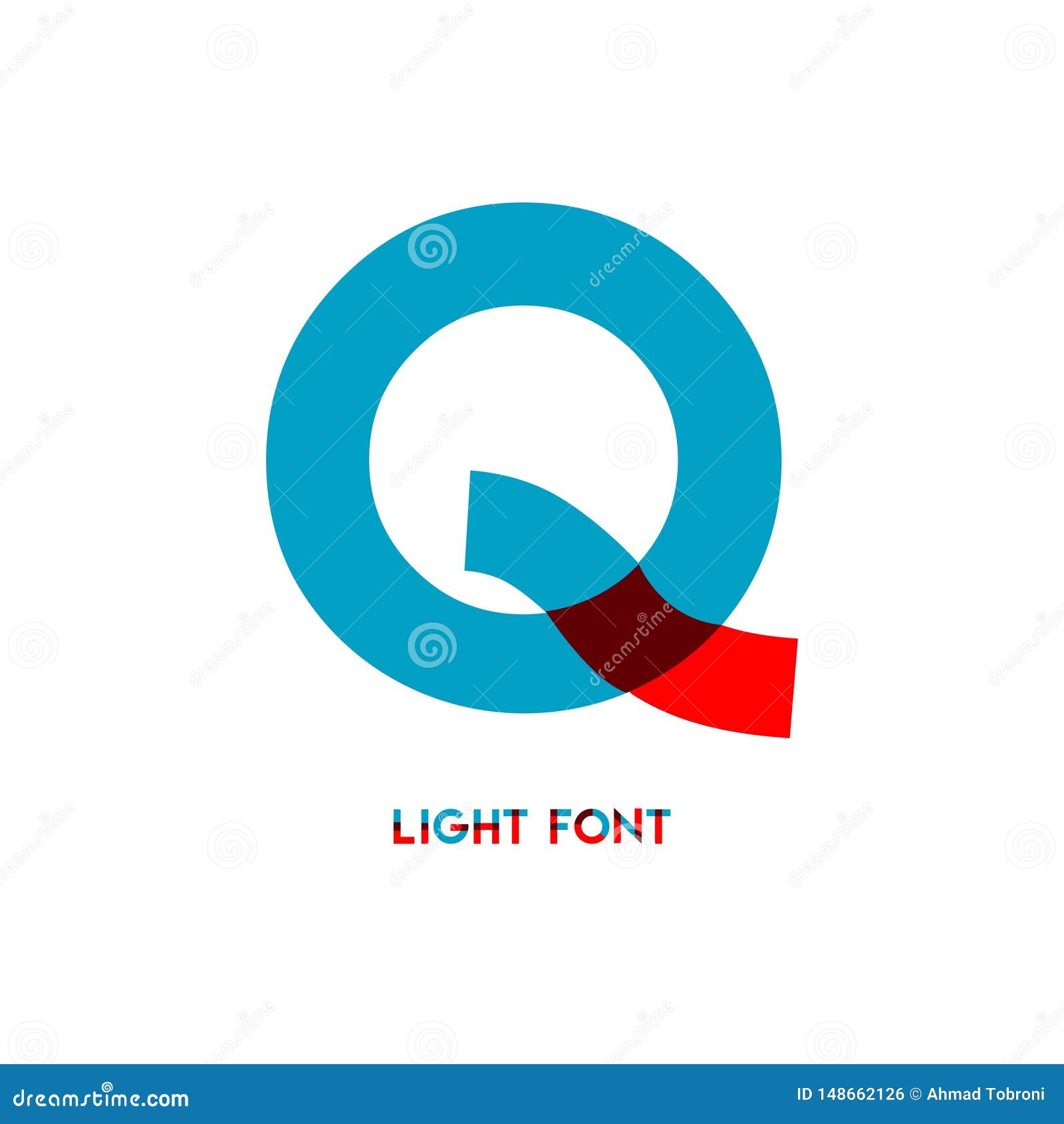 Q Light Font Vector Template Design Illustration Stock Vector ...