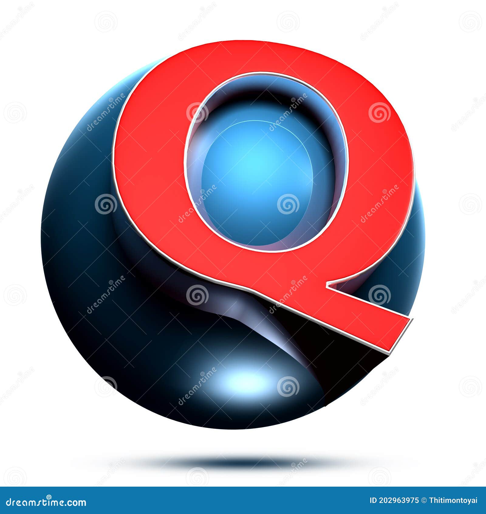 Q logo. stock illustration. Illustration of character - 202963975