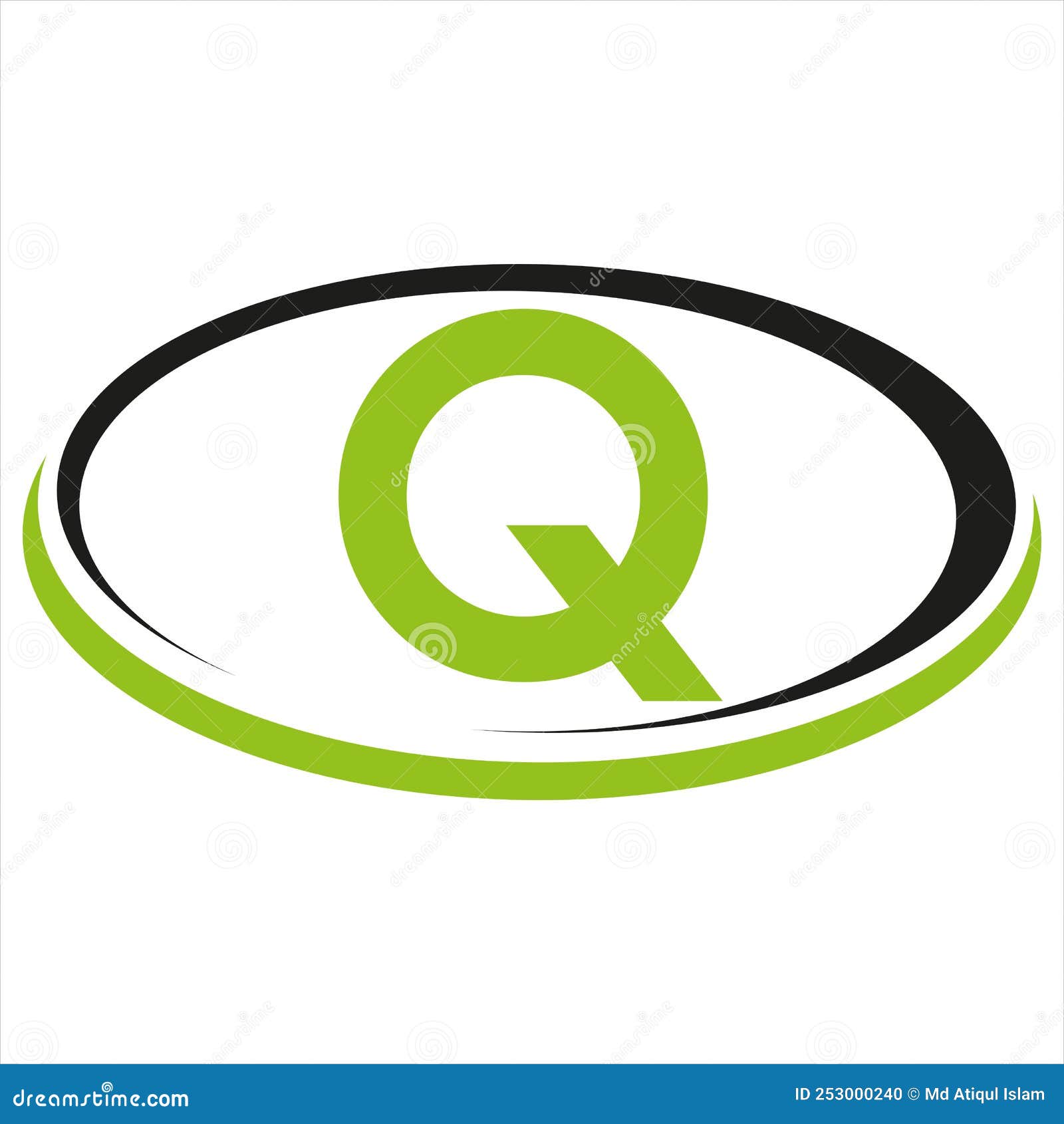 Q Logo Simple Design Isolated on White Background. Stock Illustration ...