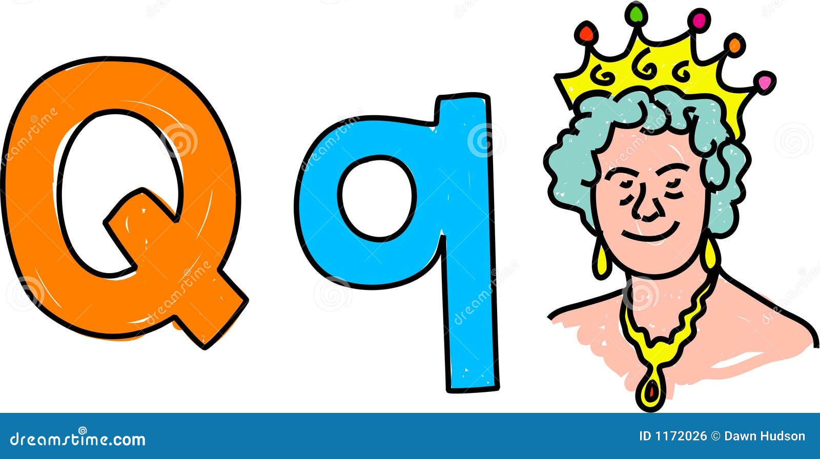 Q is for queen stock vector. Illustration of sounds, teaching - 1172026