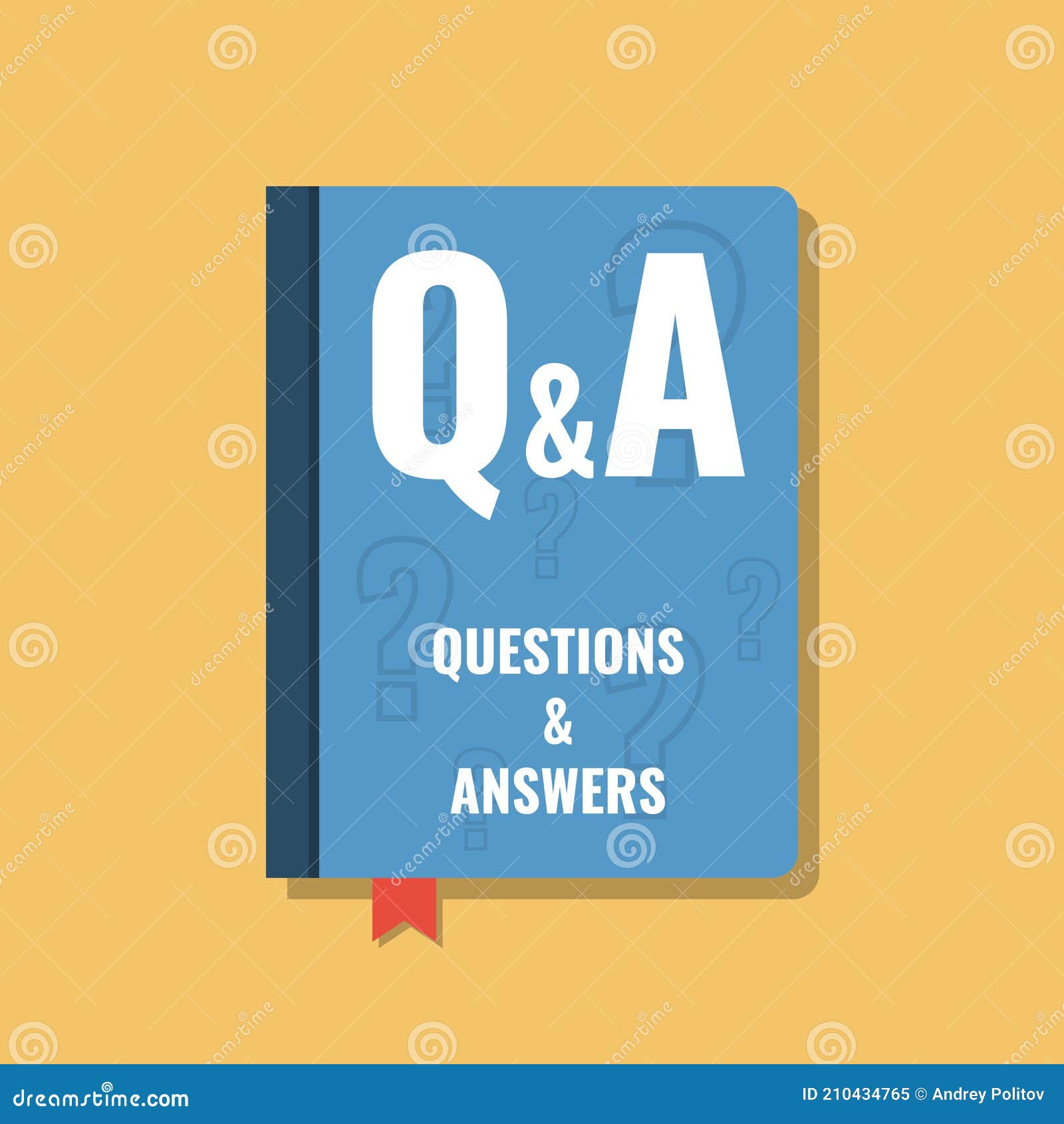 Q&a - Questions and Answers Book, Flat Style Illustration Stock Vector ...