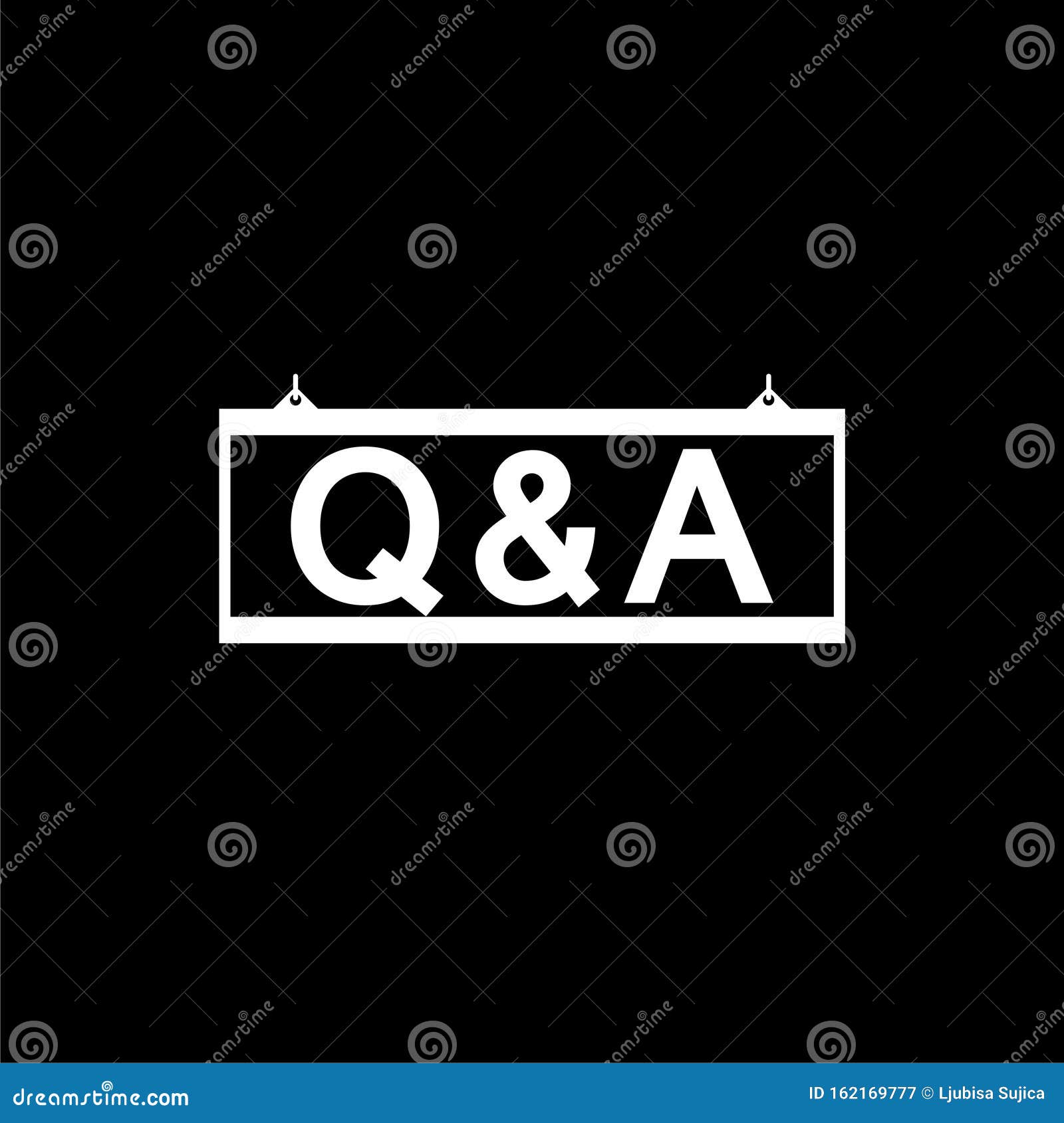 Q&a - Questions and Answers - Symbol or Icon Isolated on Black ... Q&a - Questions and Answers - Symbol or Icon Isolated on Black ...
