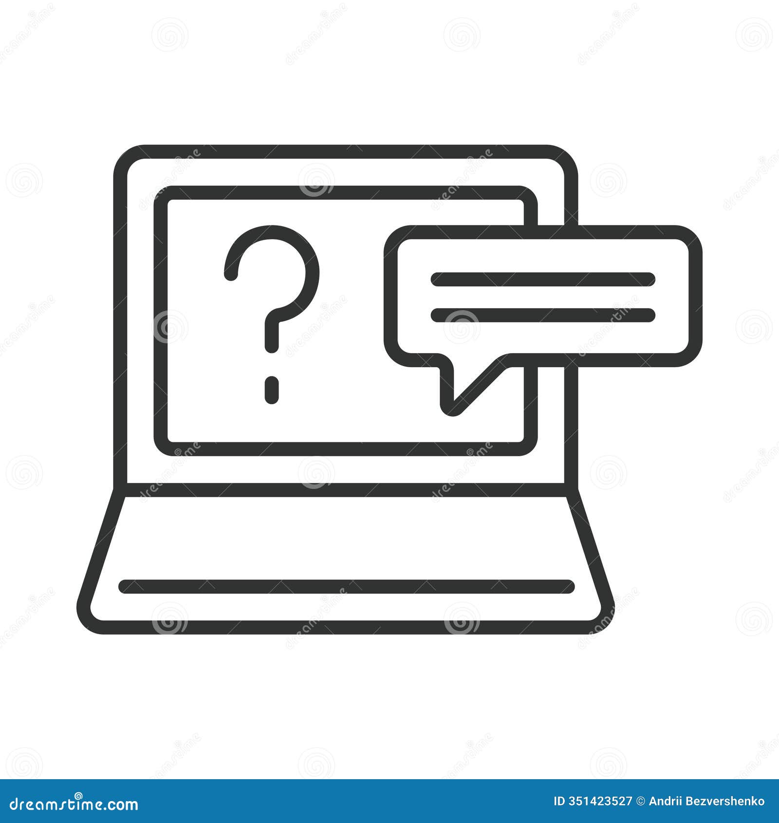 Q and a Session, Icon in Line Design. Q and a Session, Questions ...