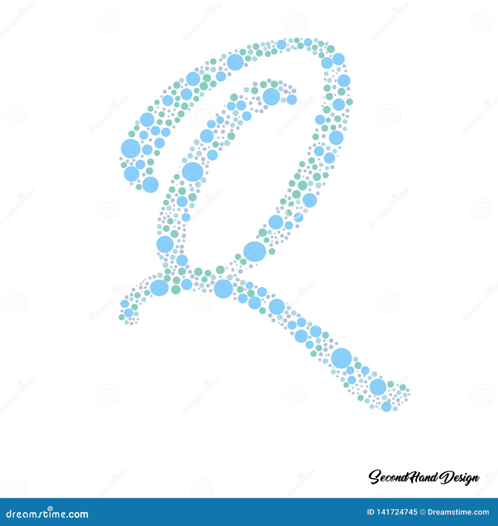 Q-shaped Image Patterned Dots Stock Illustration - Illustration of ...