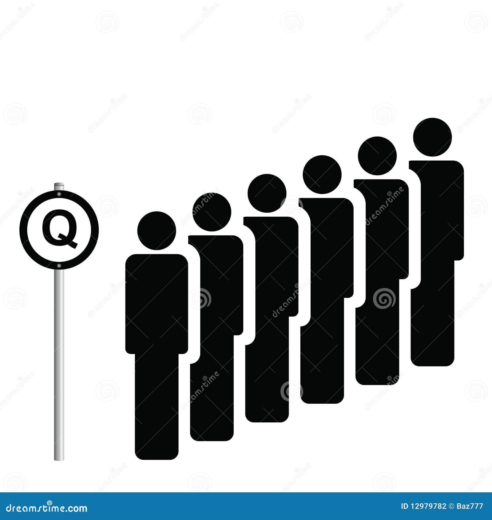 Q sign stock vector. Illustration of standing, post, line - 12979782