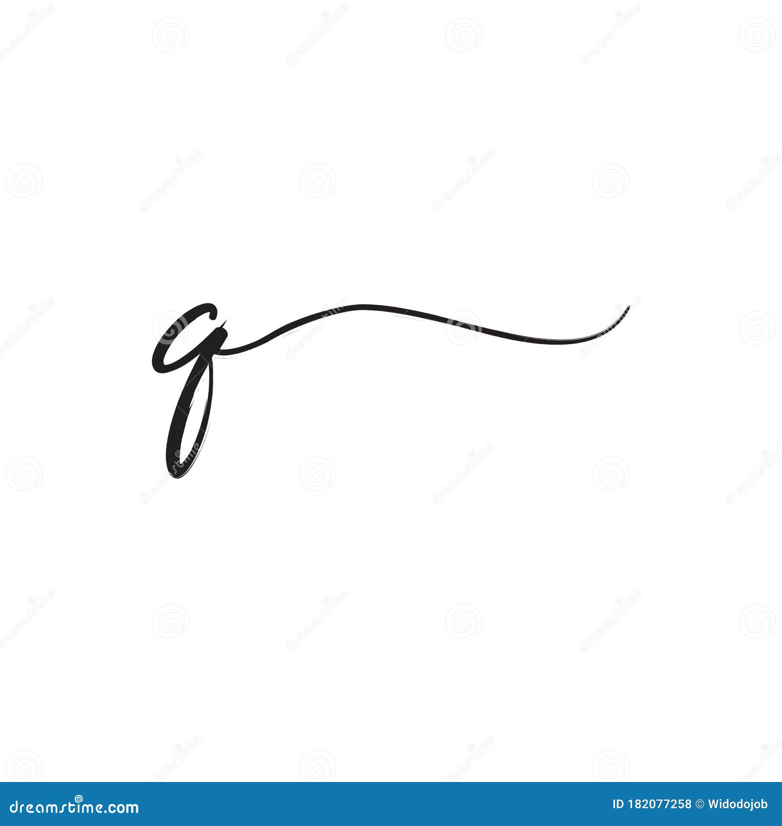Q Signature Letter Logo Design Concept Stock Vector - Illustration of ...