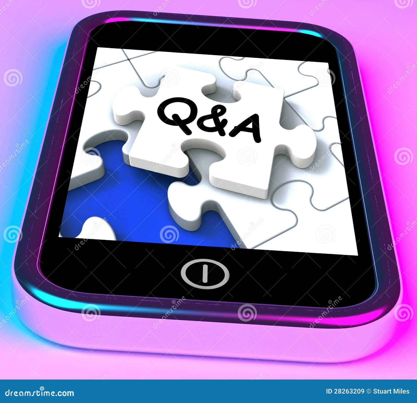 Q&a on Smartphone Showing Asking Inquiries Stock Illustration ...