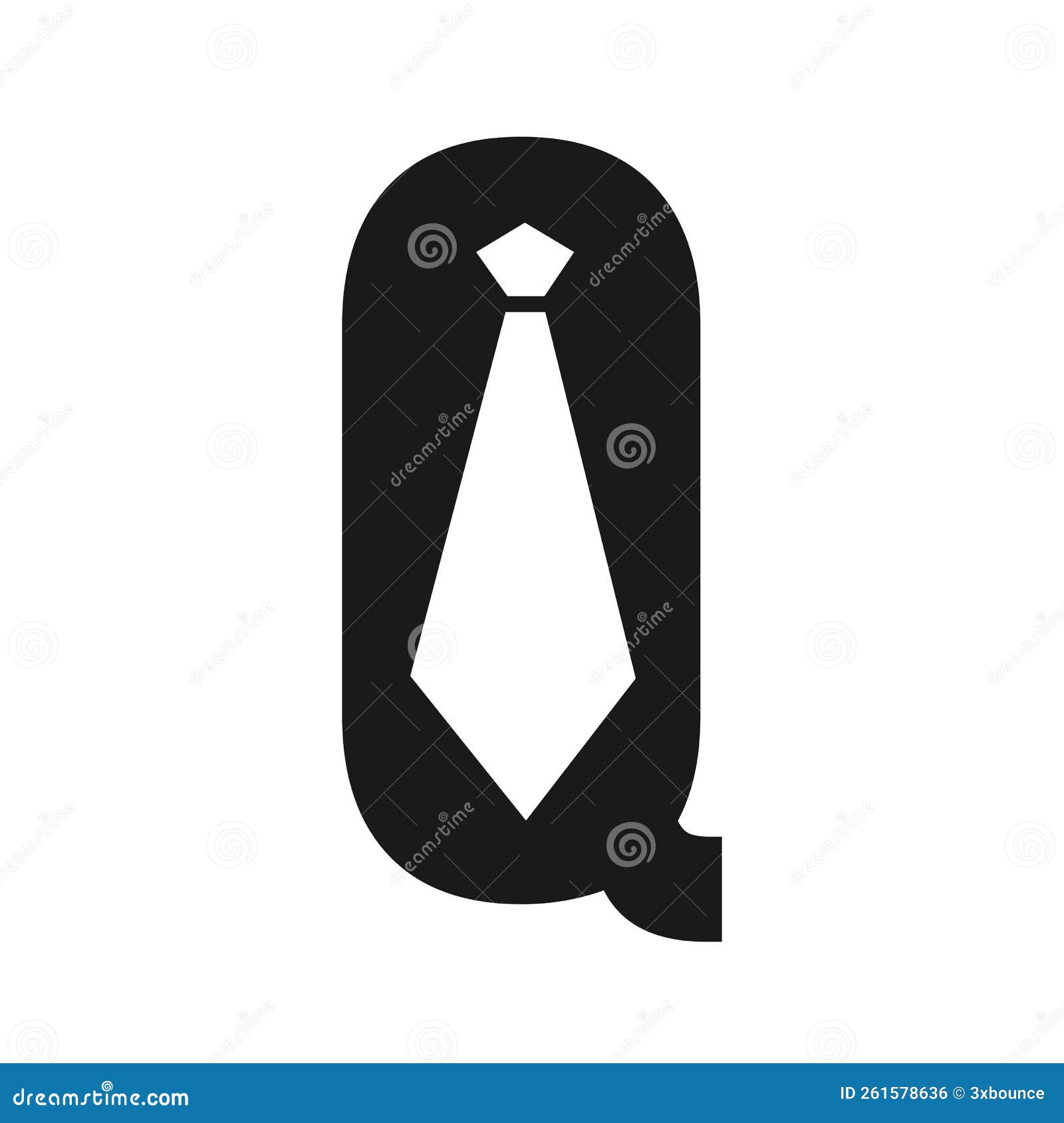 Q Tie Letter Vector Logo Design. Letter Q Suit Design Business Logo ...