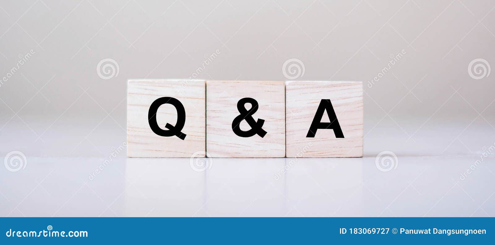 Q&a Word with Wooden Cube Block. FAQ Frequency Asked Questions, Answer ...