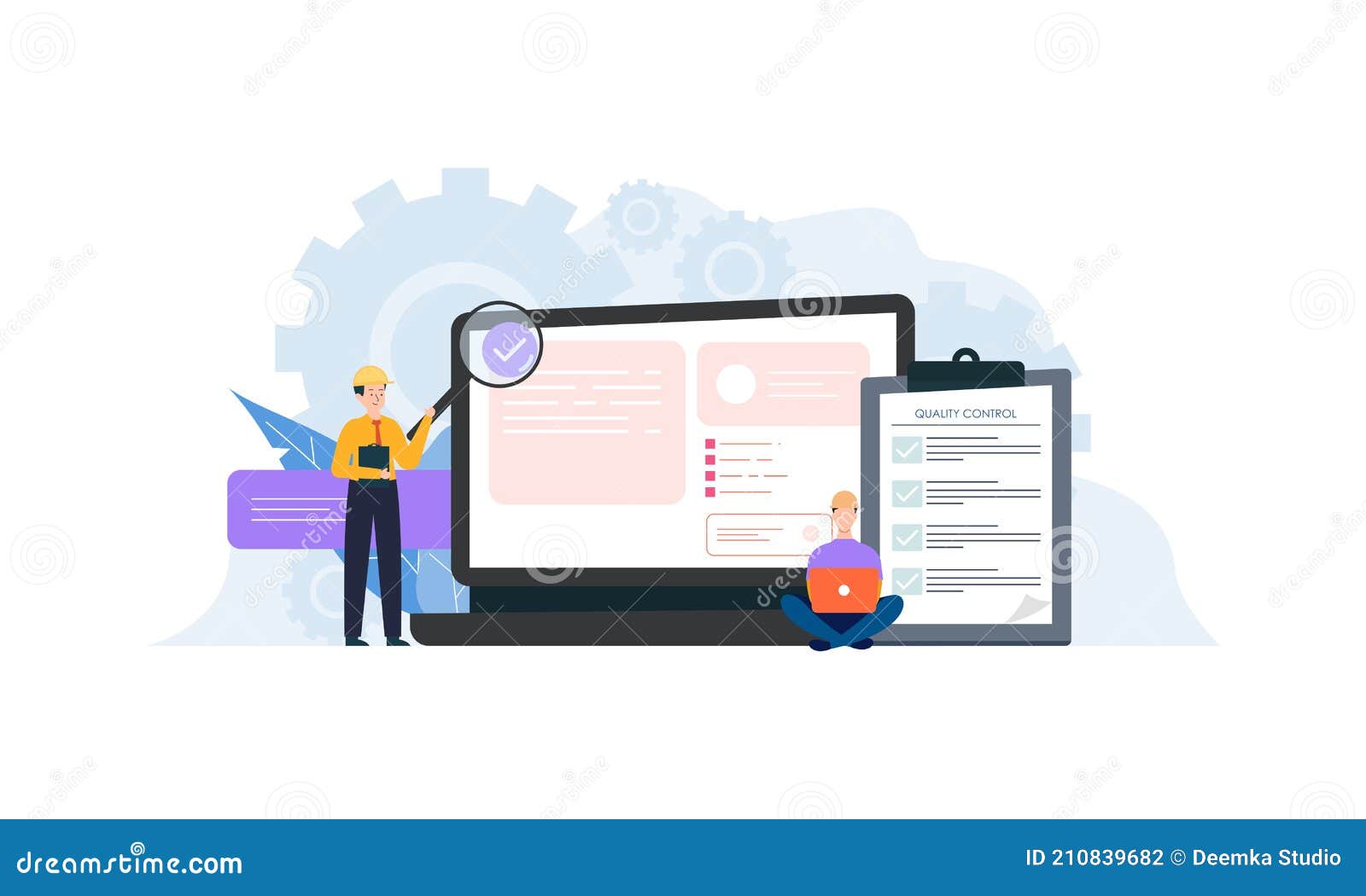 Qa Engineers Concept Illustration. Quality Control Engineers ...
